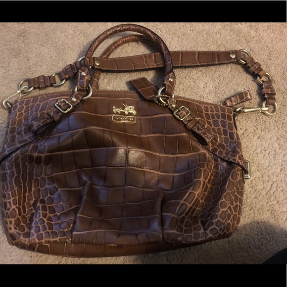 Coach | Bags | Coach Madison Embossed Exotic Croc Satchel | Poshmark